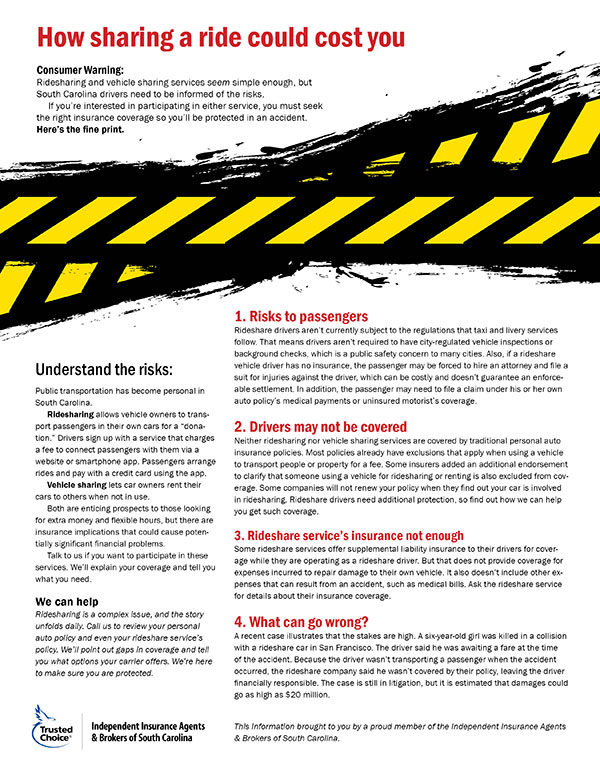 News | Use our flyer to start a conversation with clients about Uber